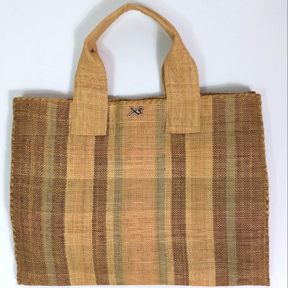betmar | Bags | Belmar Raffia Summer Striped Tote Bag | Poshmark
